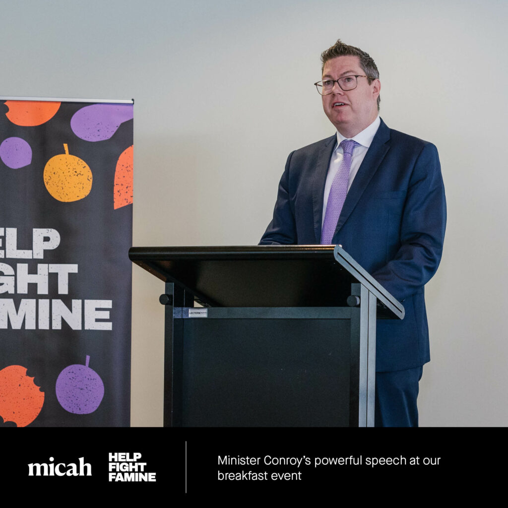 Minister Pat Conroy's Powerful Speech on Aid at Micah Women Leaders ...